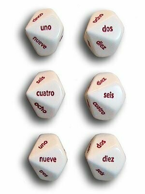 Spanish 1-10 Words Dice | Summerbook