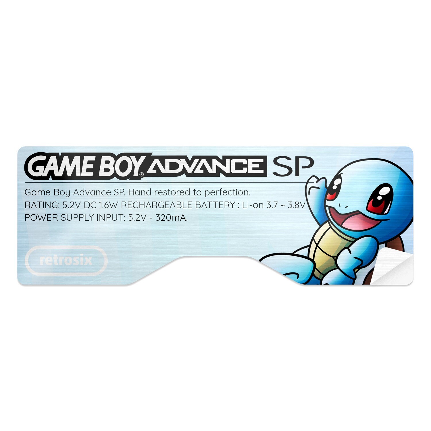 Game Boy Advance SP Sticker (Squirtle)