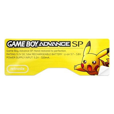 Game Boy Advance SP Stickers