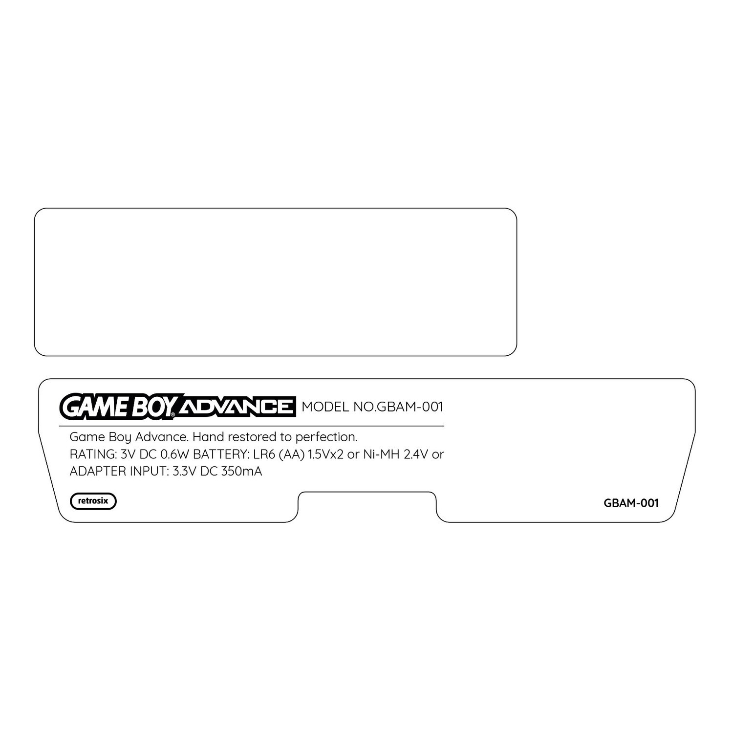 Game Boy Advance Back Sticker Set (Design Your Own)