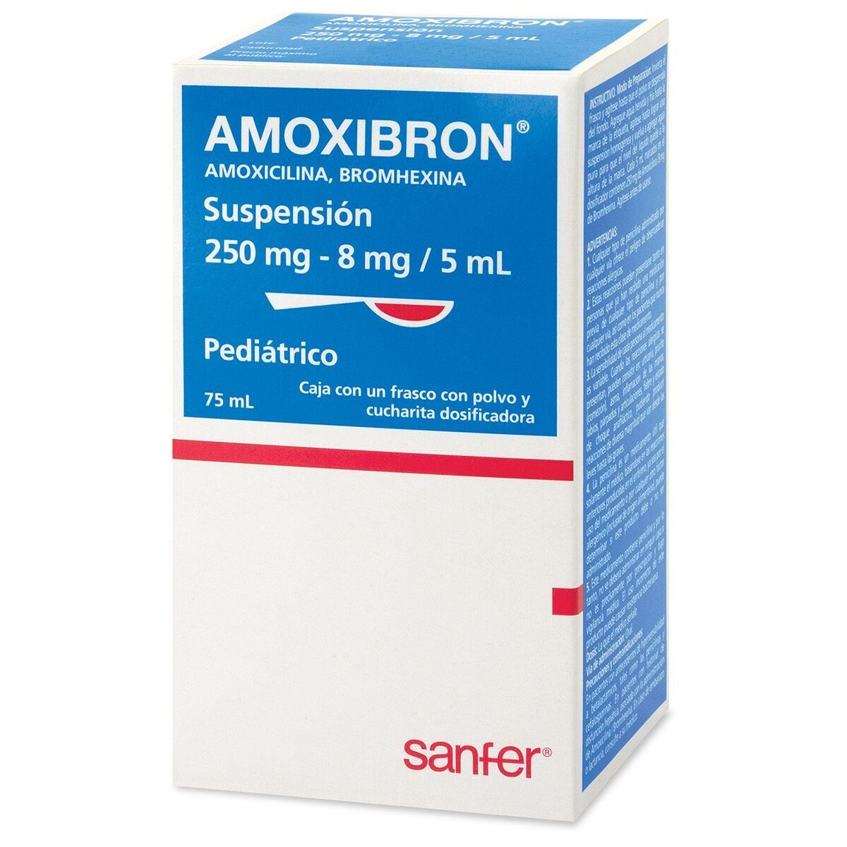 Amoxibron 250mg Suspensión Oral 75mL