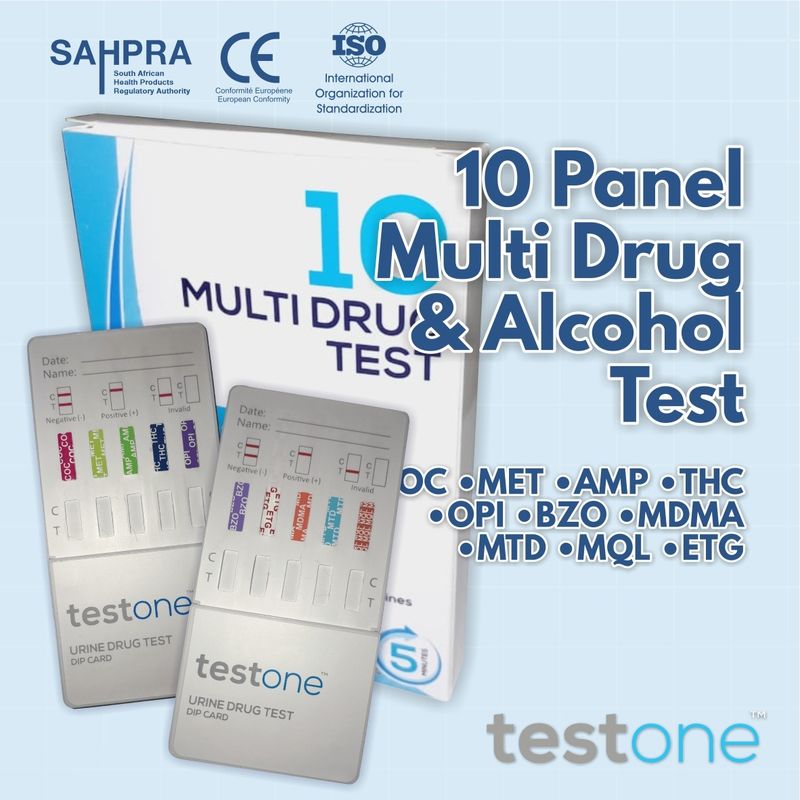 10 Panel Multi Drug and Alcohol Test - testone.co.za