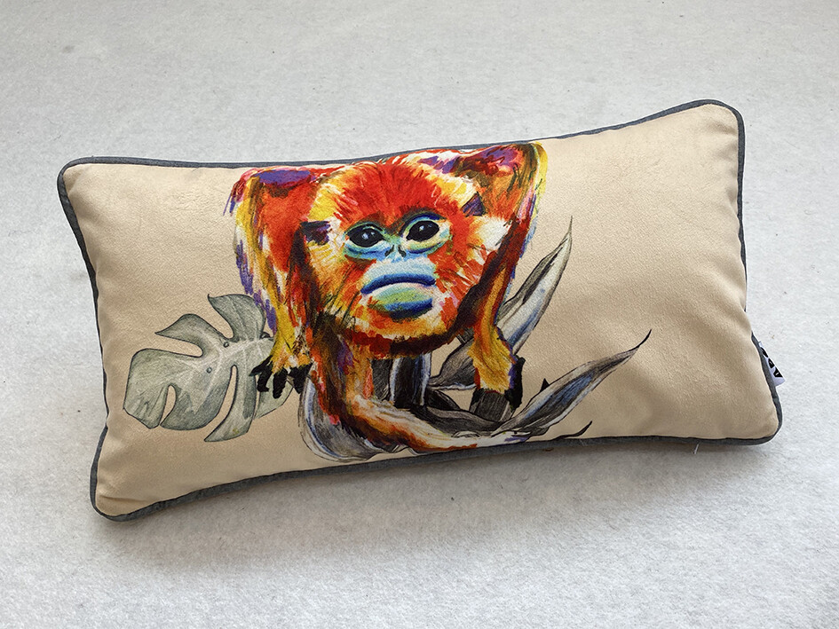 Cream Lozenge Snub-Nosed Magic Monkey Cushion - Store - Atelier Ray Clarke