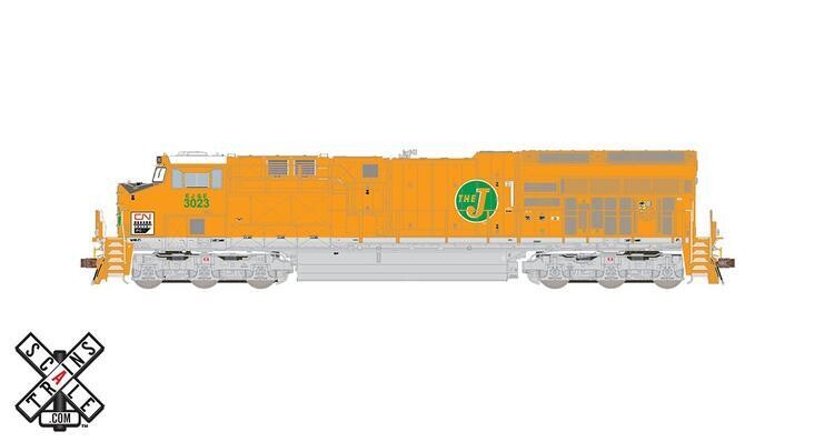 ScaleTrains Rivet Counter HO GE ET44AC Tier 4 GEVO w/DCC & Sound - CN/EJE Heritage : #3023