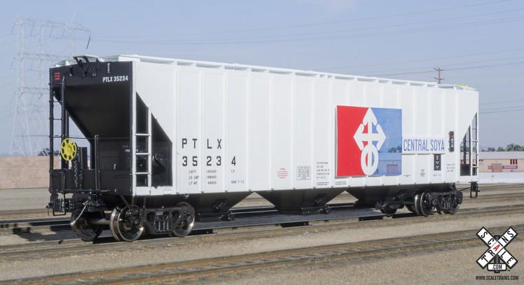 ScaleTrains Rivet Counter HO Central Soya/PTLX #35248 Pullman-Standard PS-2CD 4785cf Covered ...
