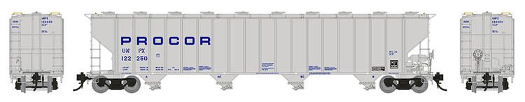 Rapido Trains HO Procor 5820 Covered Hopper: UNPX - Procor Blue Stencil #122090