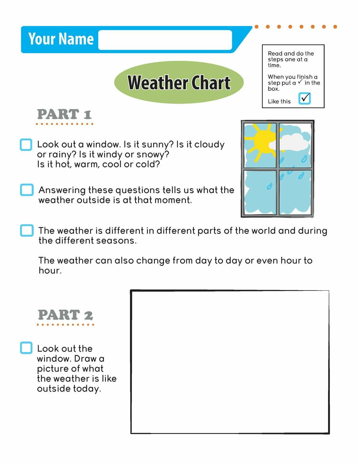 Independent Learning Activity - Weather Chart