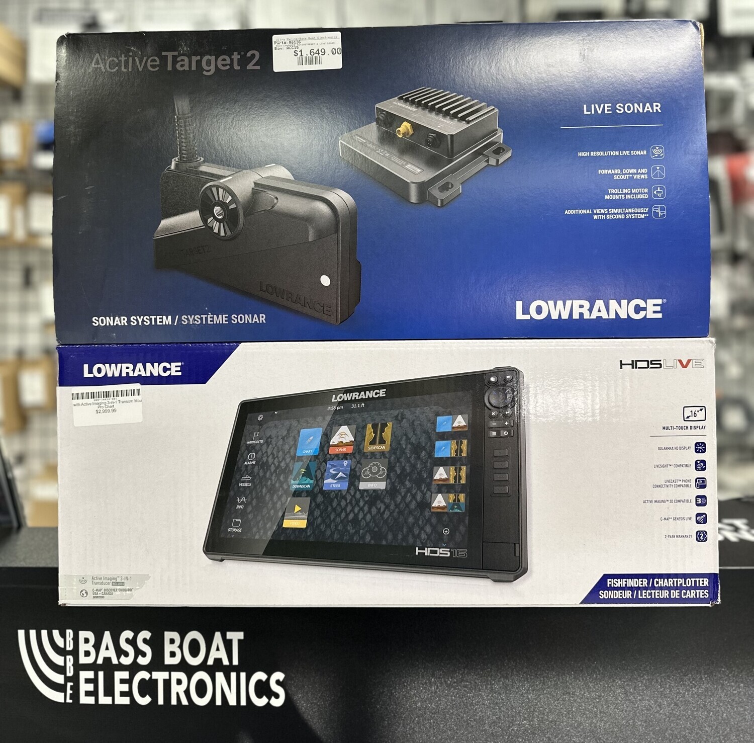 Lowrance HDS 16 Live/Active Target 2 bundle