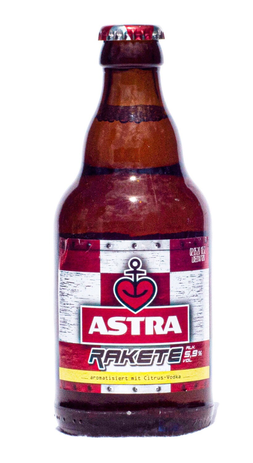 Astra Rakete mit Citrus-Vodka Aroma (27 x 0,33 Liter Glas) – Über 300 ...
