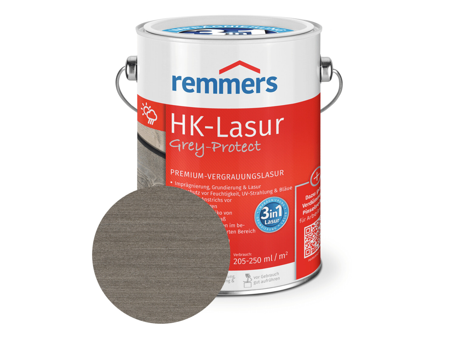 Remmers HK-Lasur Graphitgrau 2,5 Liter