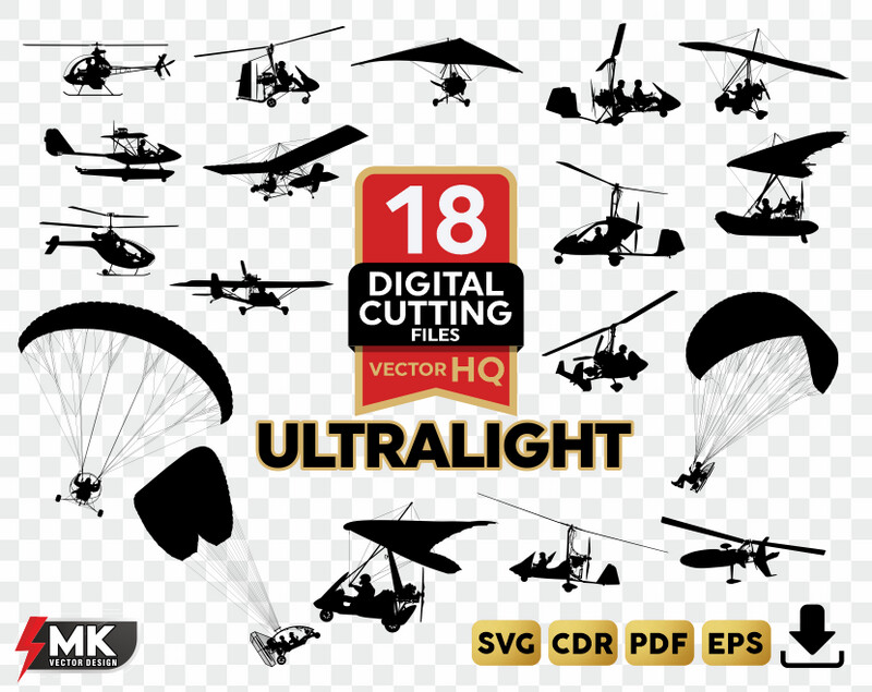 Ultralight SVG Clipart - Minimalist & Adventure Vector Art