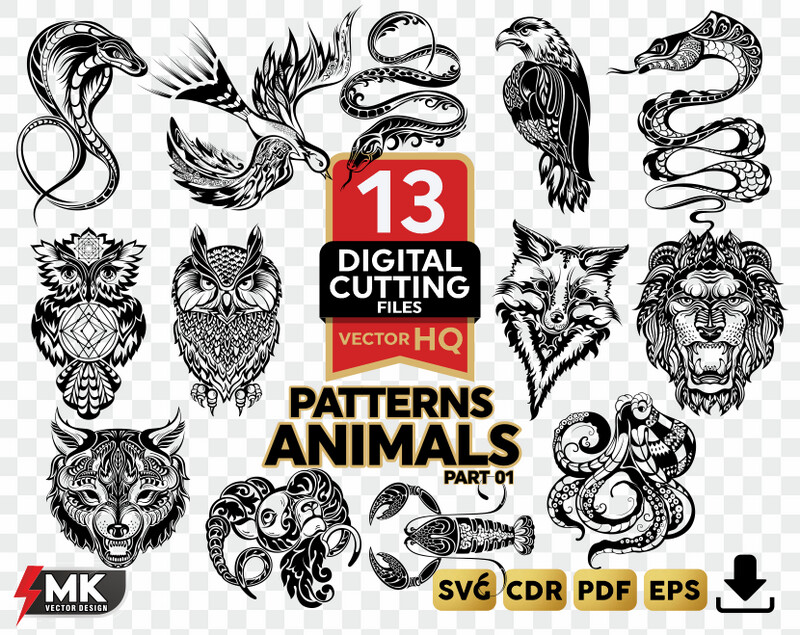 Patterns Animal 01 SVG Clipart - Safari & Nature-Inspired Vector Art