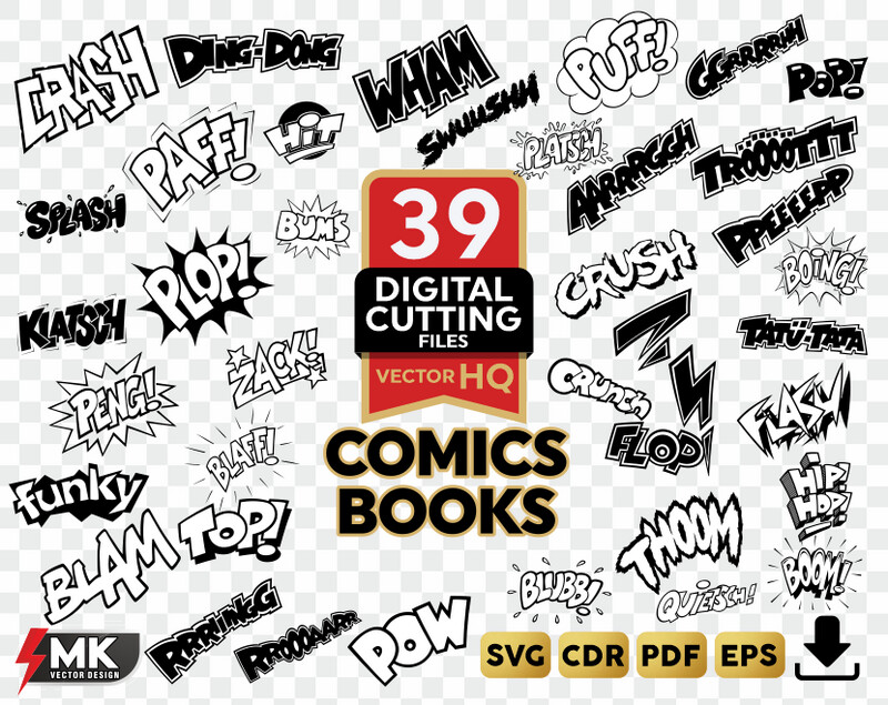 Comics Books SVG Clipart - Pop Culture Vector Art