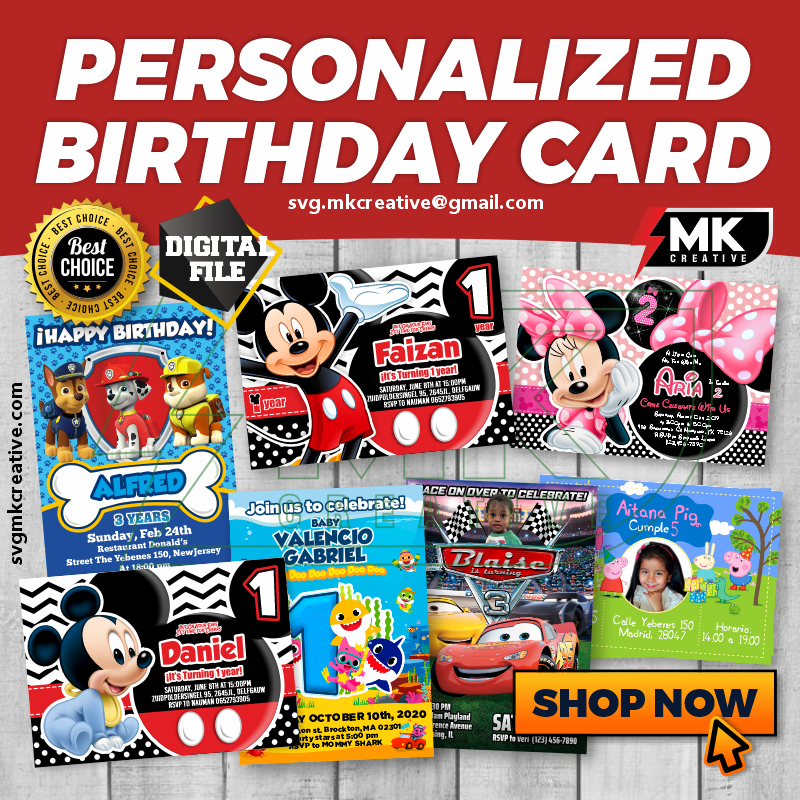 Children's birthday party invitations Card Design