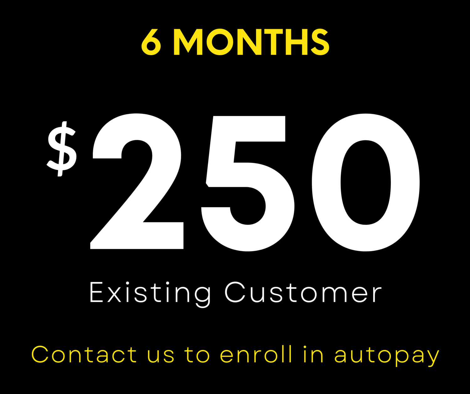 Existing Customer 6 Months Existing Customer 6 Months