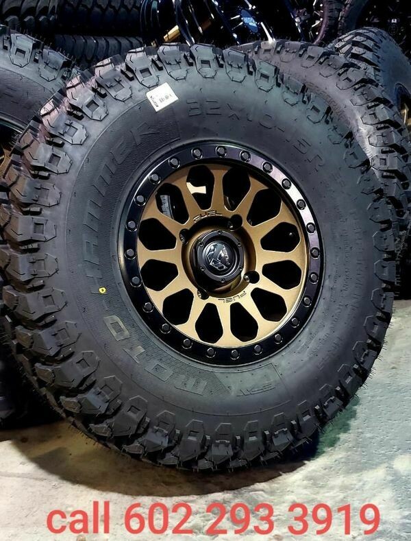 Fuel Vector D600 15x7 4x137 13mm Bronze Black Ring Wheels & EFX ...