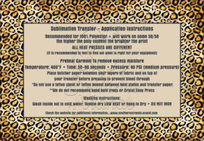 Sublimation Application Instructions