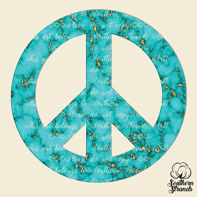 Peace Sign Turquoise Granite | DIGITAL DESIGN