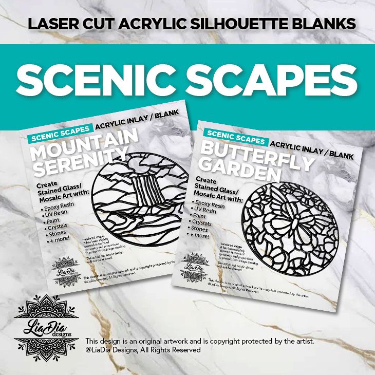 Acrylic Blanks for Stained Glass Paints & Epoxy Resin Art