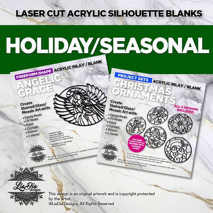 Acrylic Blanks for Stained Glass Paints & Epoxy Resin Art