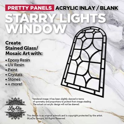 Pretty Panels - Window Starry Lights - Inlay / Silhouette - 7" Freeform ...