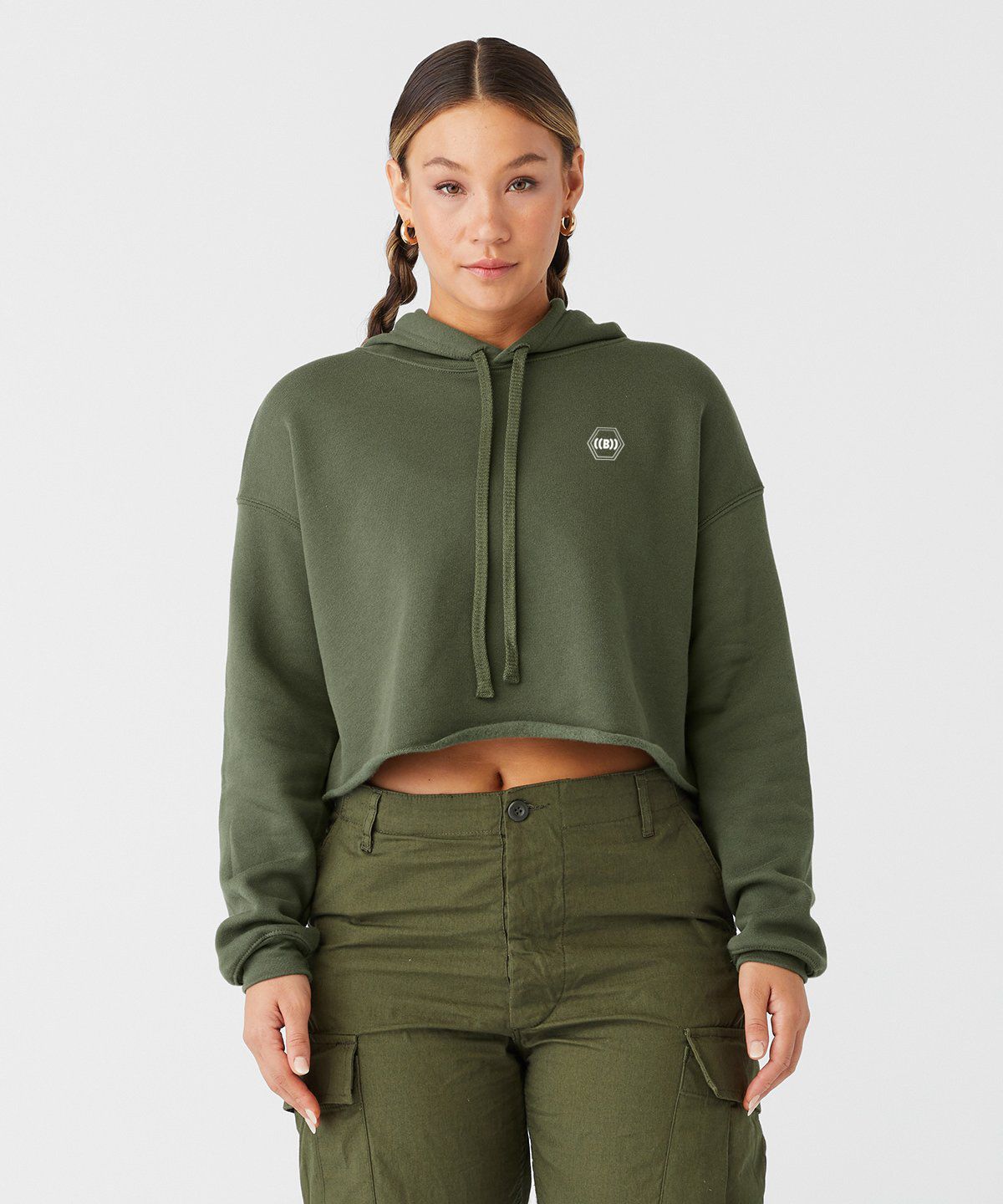 Cropped Fleece Hoodie