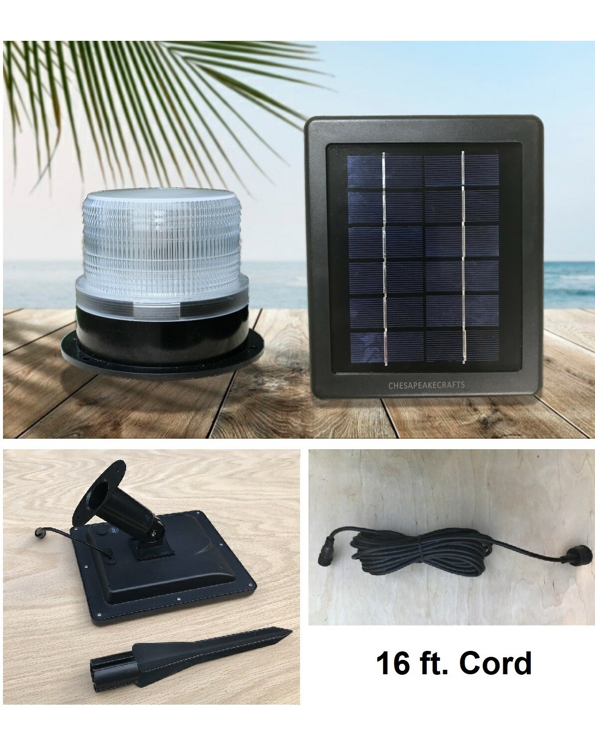 Revolving LED Solar Beacon Light for Lawn Lighthouses