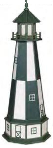 Custom Cape Henry Poly Lighthouse (Green) up to 12 ft. Tall