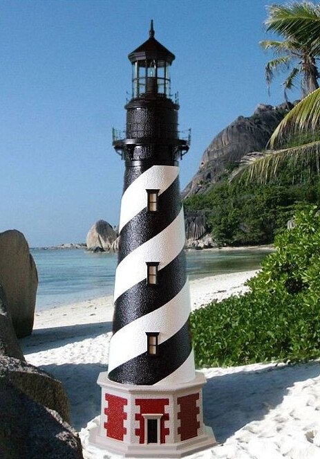 Cape Hatteras Stucco Lighthouse - 8 ft. Lighthouse Replica