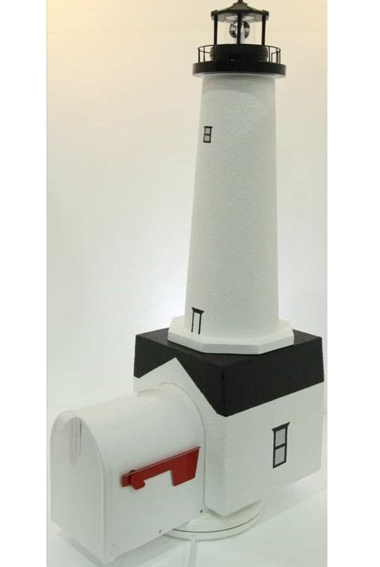 Deluxe Cape Cod Stucco Mailbox with Working Lights