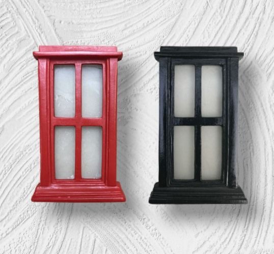 Chesapeakecrafts Lawn Lighthouse Windows. Red or Black.