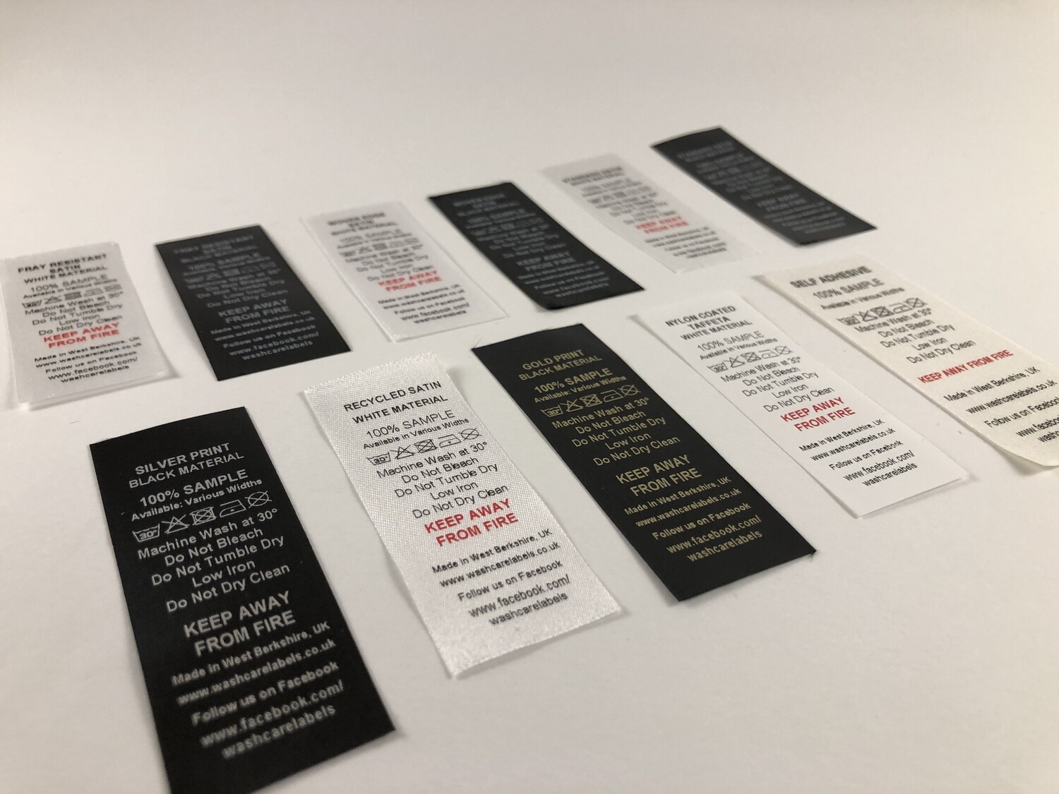 Wash Care Labels & Materials