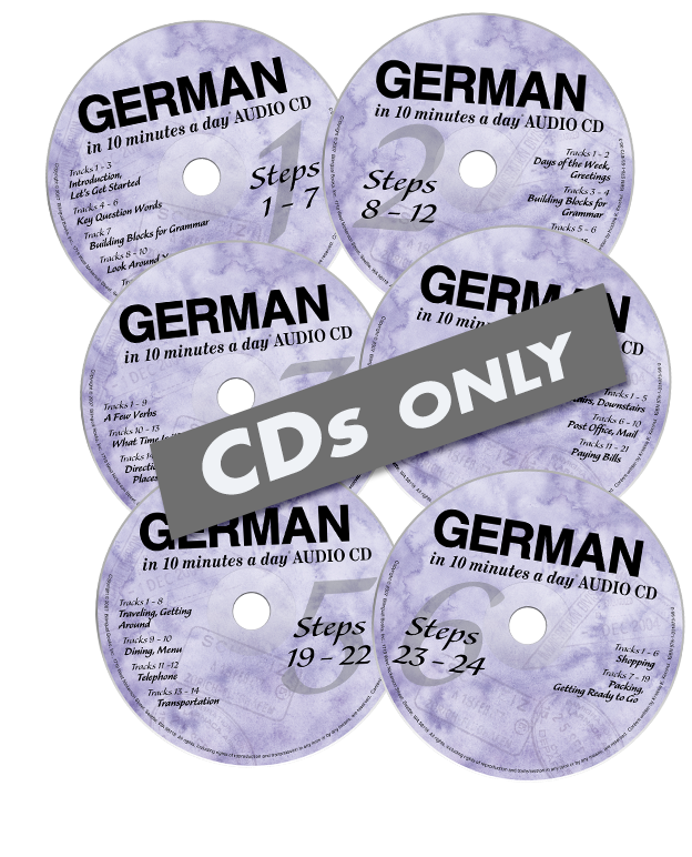 GERMAN in 10 minutes a day® AUDIO CD disks (set of six - CDs only) *b*