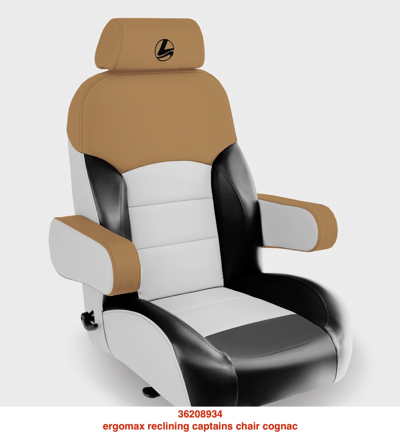 Ergomax Reclining Captains Chair Only Cognac