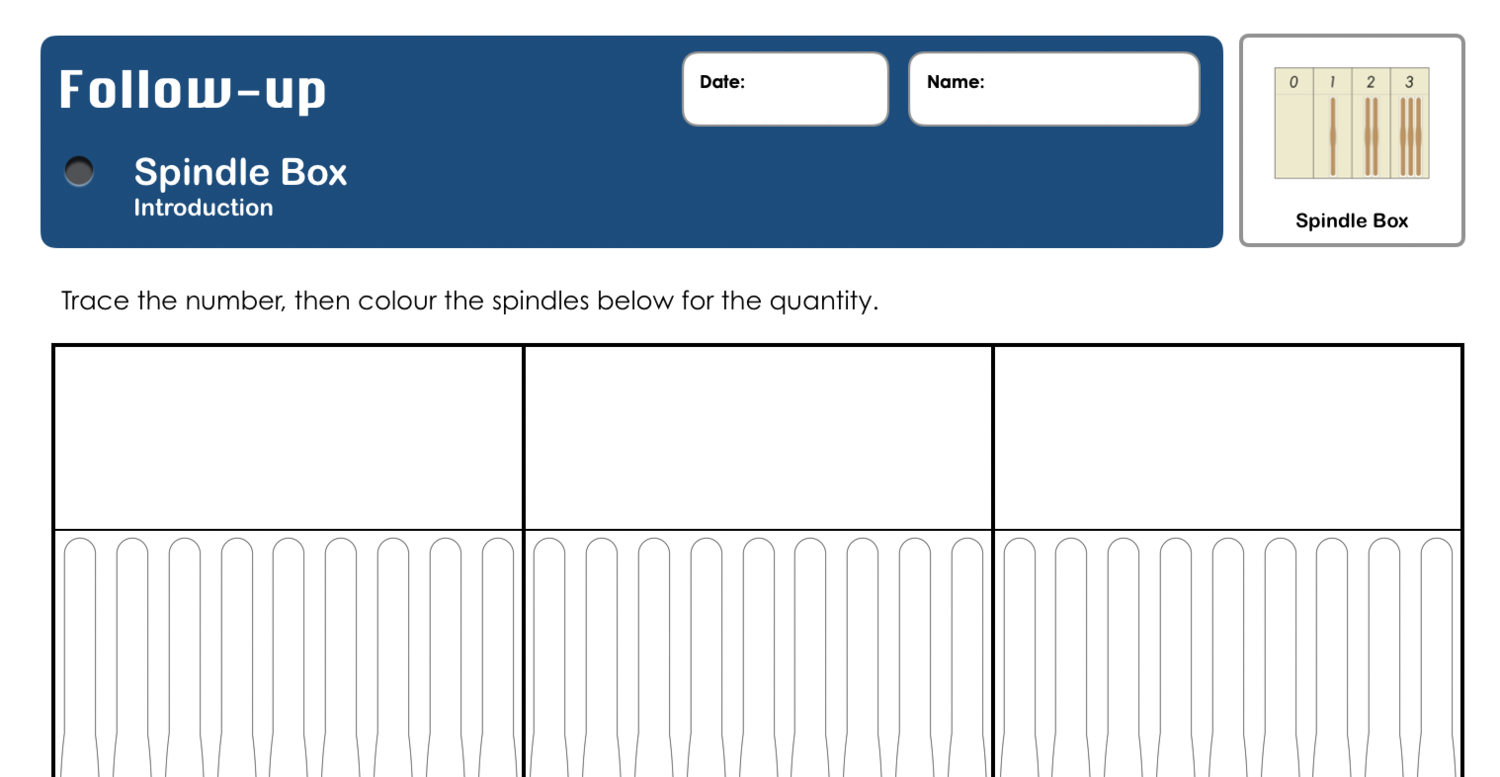 Spindle Box Worksheet