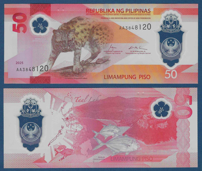 PHILIPPINES 50 PESOS POLYMER UNC