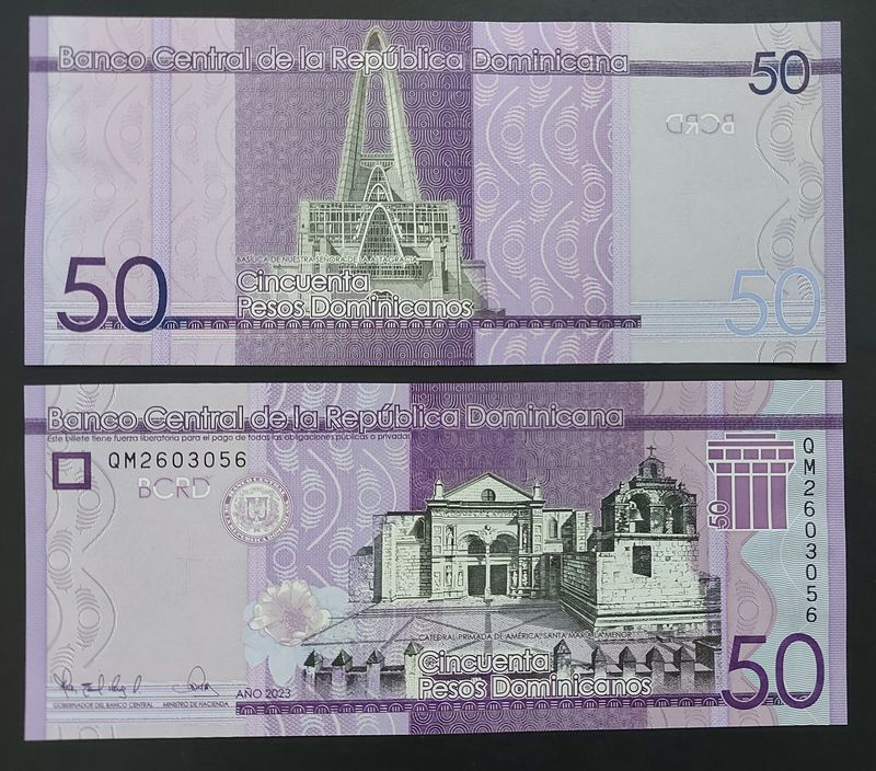 DOMINICAN REPUBLIC 50 PESOS UNC
