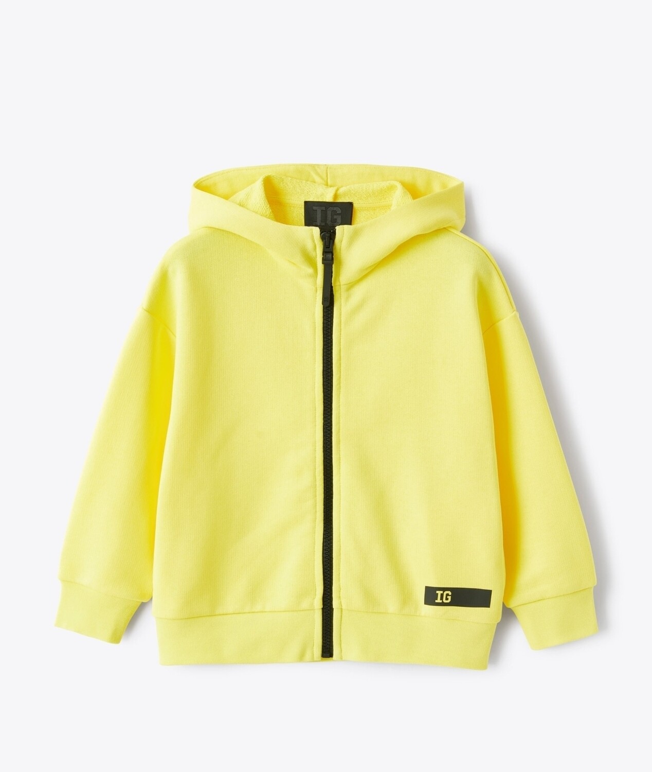 Giacca felpa con zip gialla IlGufo Giacca felpa con zip gialla IlGufo