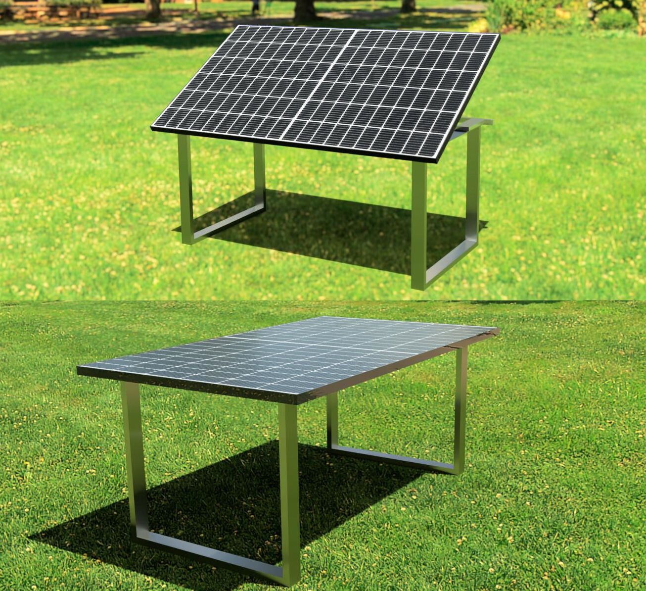 Solartisch Design-U, Gartentisch - Solartisch 172x113 cm mit 430 WP ...