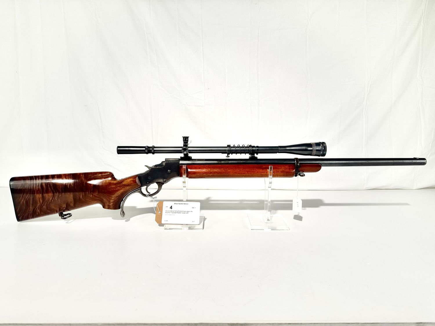 4 Stevens Walnut Hill .22 Hornet lever action rifle
