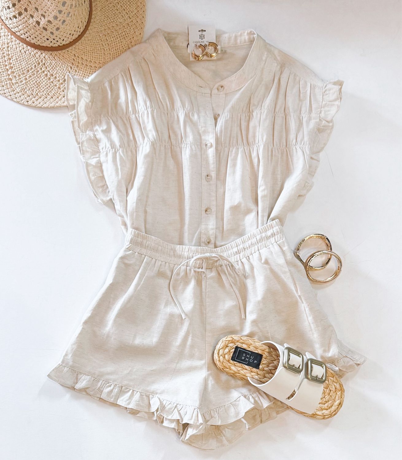 Linen Ruffle Set