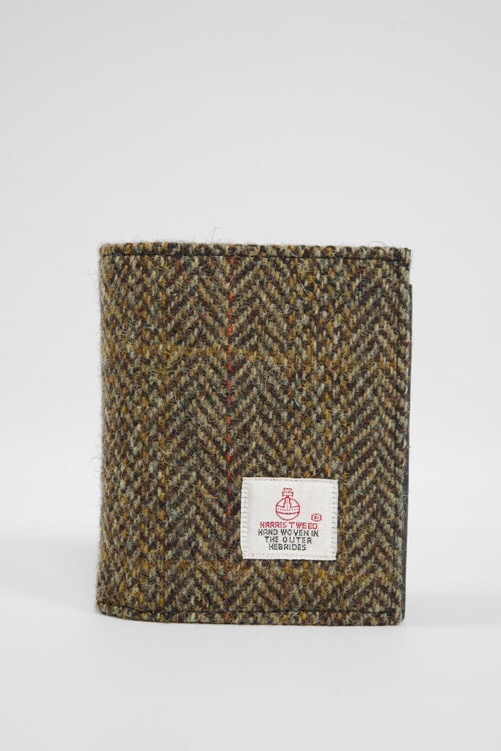 Harris Tweed Callum Wallet | Brown/Gold HB w/Overcheck – Harris Tweed ...