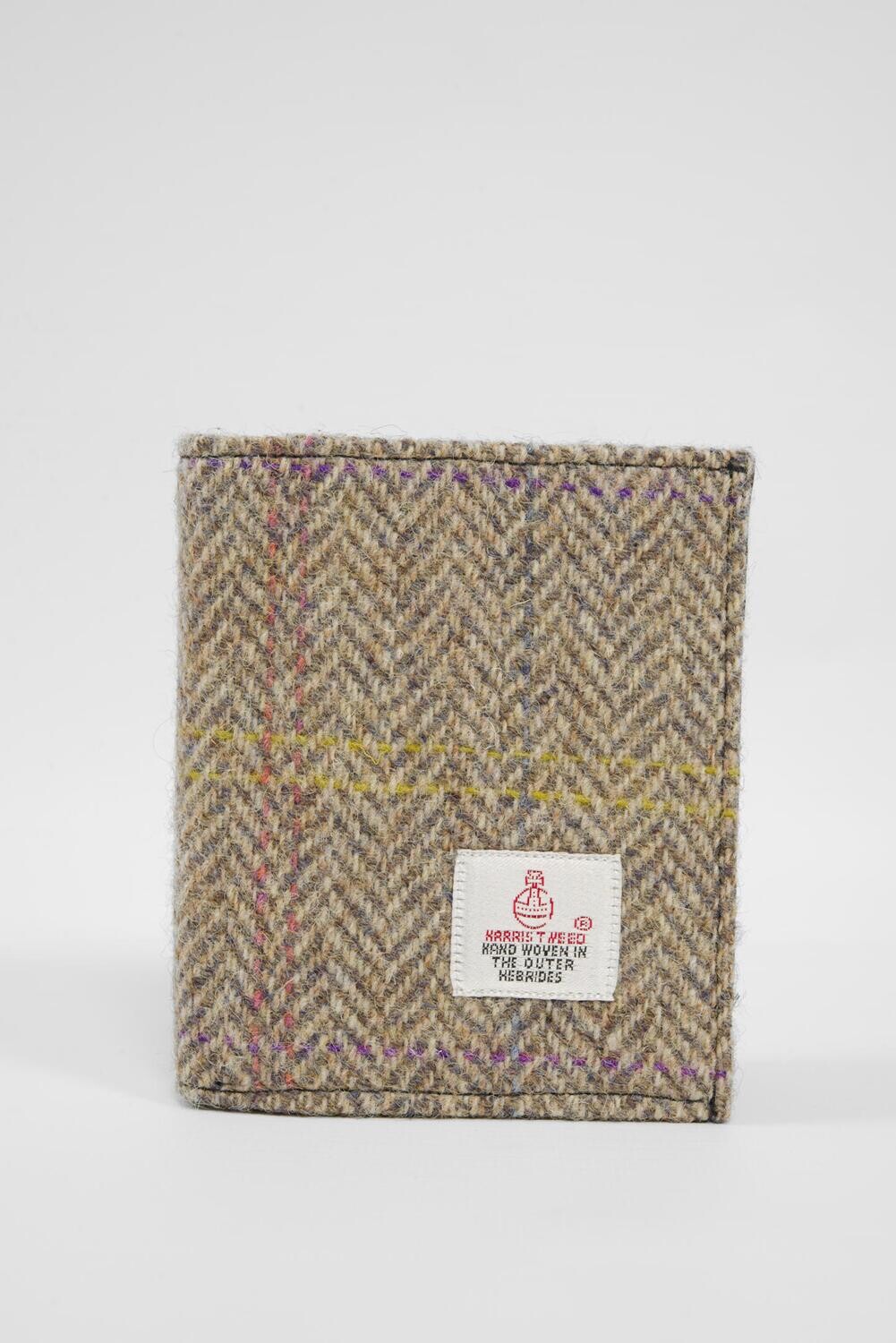Harris Tweed Callum Wallet | Oatmeal HB w/Overcheck – Harris Tweed ...