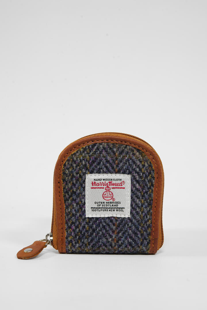 Harris Tweed Lewis Tray Coin Purse | HB131 (Tan Leather) – Harris Tweed ...