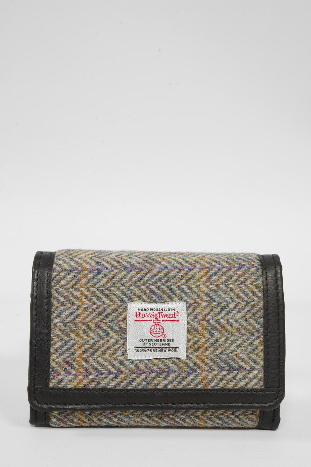 Harris Tweed Harris Wallet Purse | HB107 (Black Leather) – Harris Tweed ...