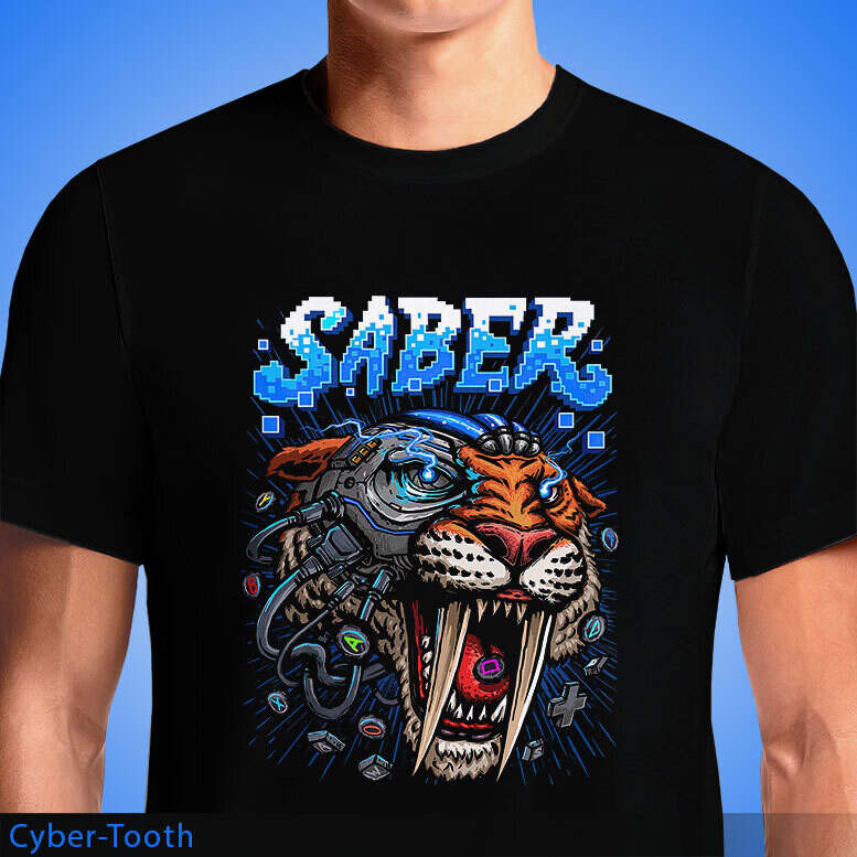 Cyber-Tooth Tiger Mecha Robot T-Shirt: A Futuristic Twist on a Classic ...