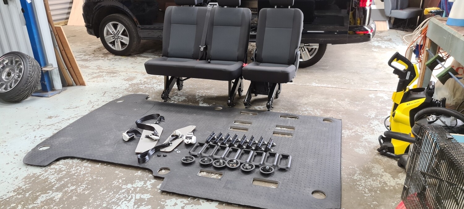 Vw t5 t5.1 or t6 swb kombi seats ,seatbelts,rubber floor and load ...