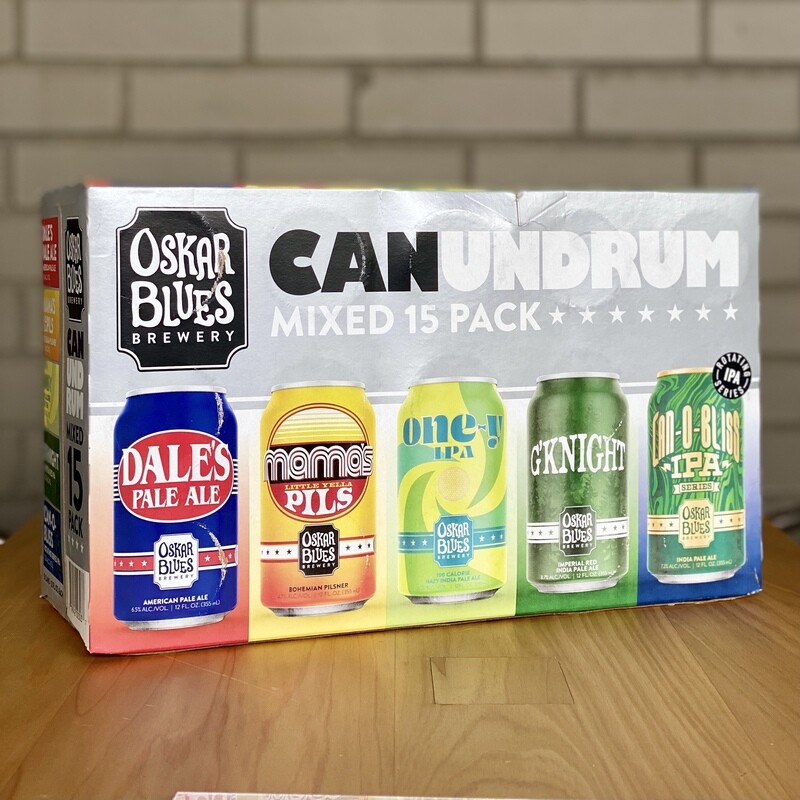 Oskar Blues Canundrum Mixed Pack (15pk) Oskar Blues Canundrum Mixed Pack (15pk)