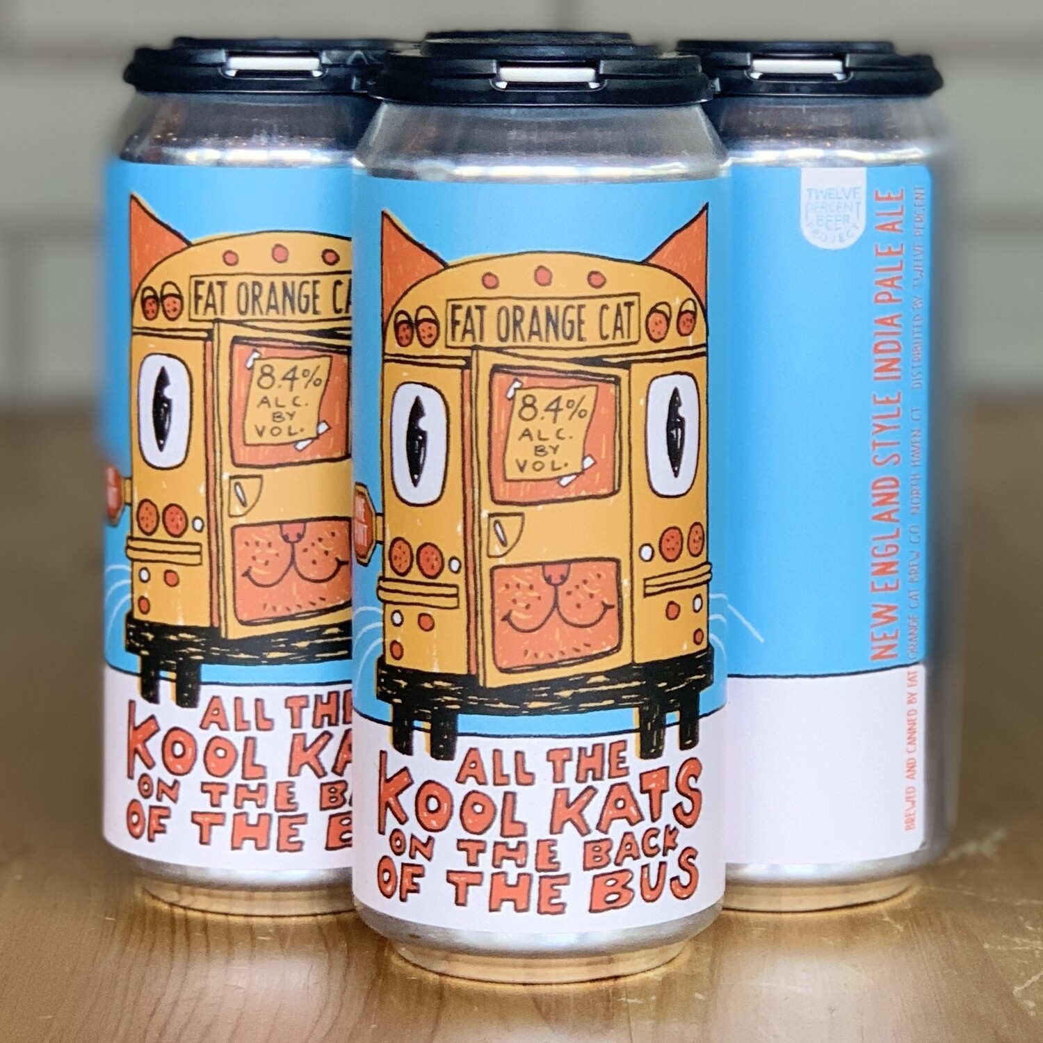 Fat Orange Cat All The Kool Kats On the Back of the Bus (4pk)