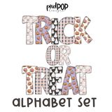 Trick or Treat Halloween Alphabet Letter Set | Alphapack Font ...